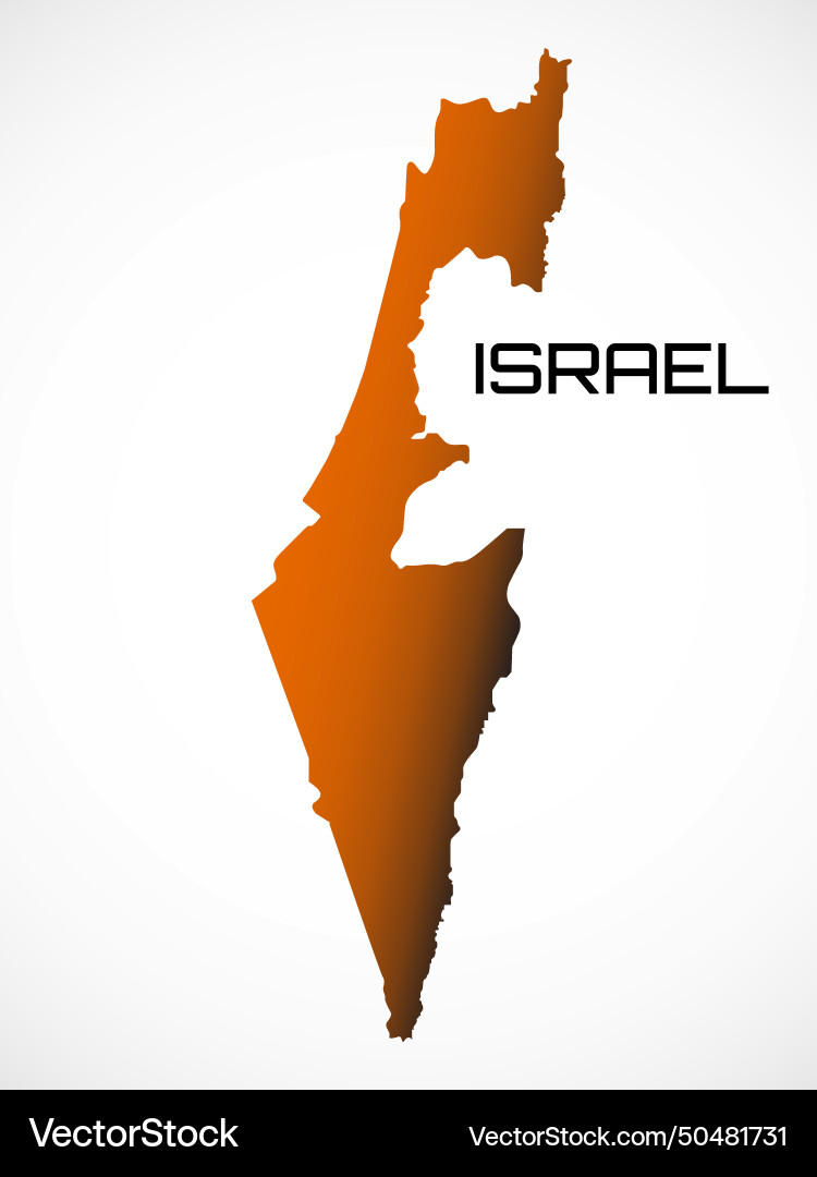 Israel map isolated on white background Royalty Free Vector