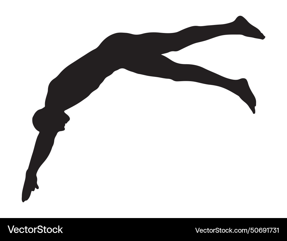 Swimmer silhouette art Royalty Free Vector Image