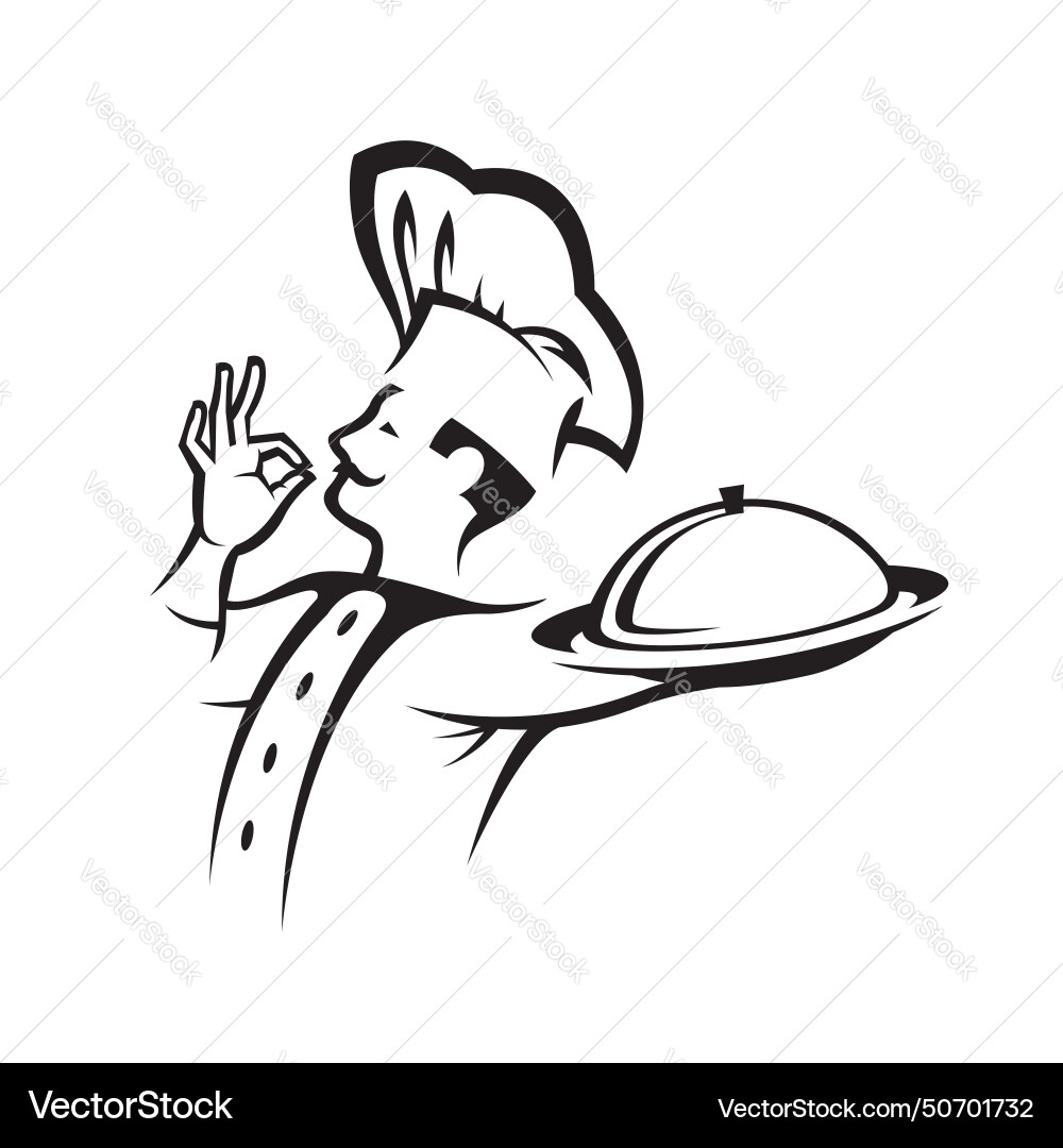 Black chef icon Royalty Free Vector Image - VectorStock