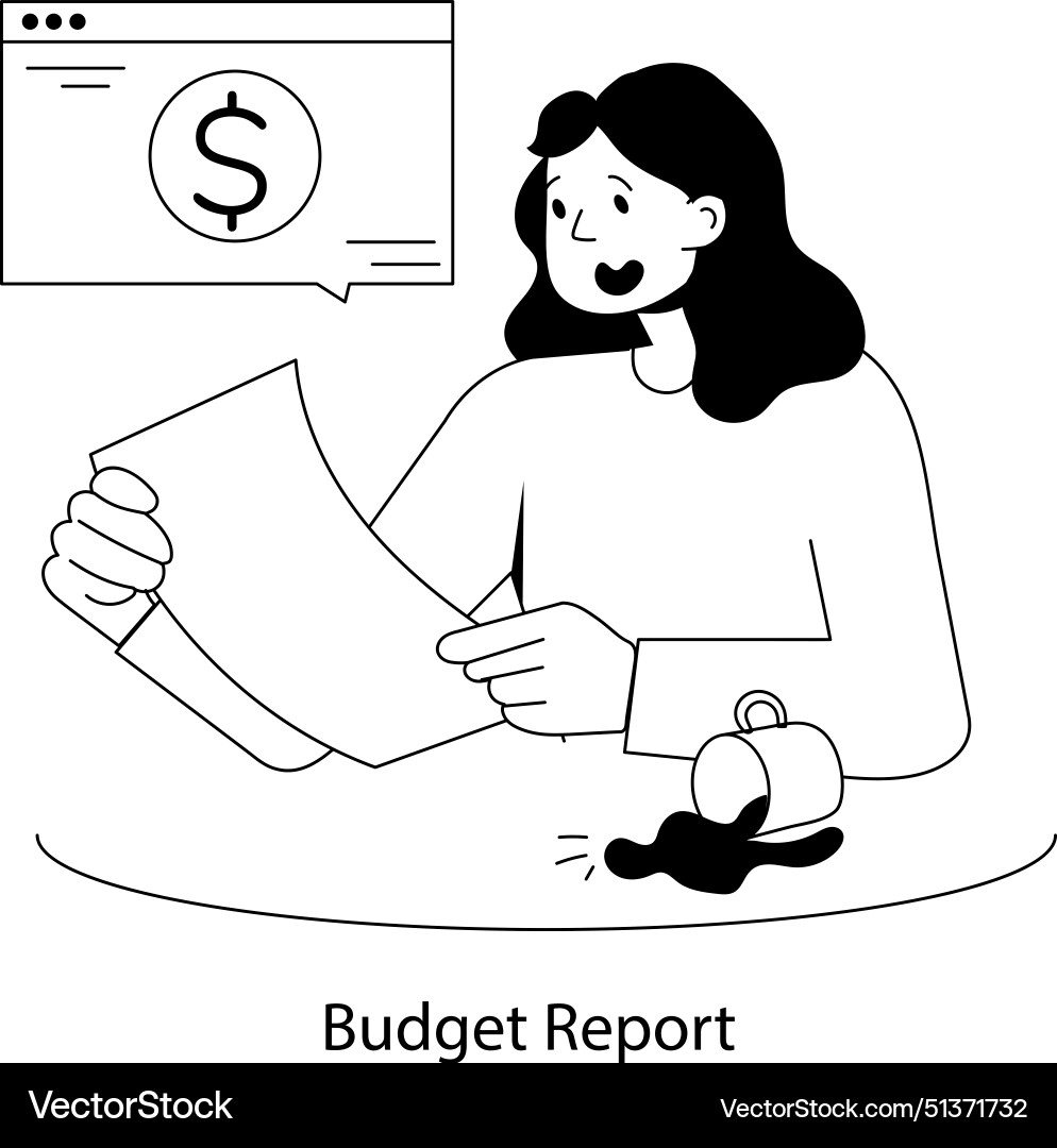 Budget report Royalty Free Vector Image - VectorStock