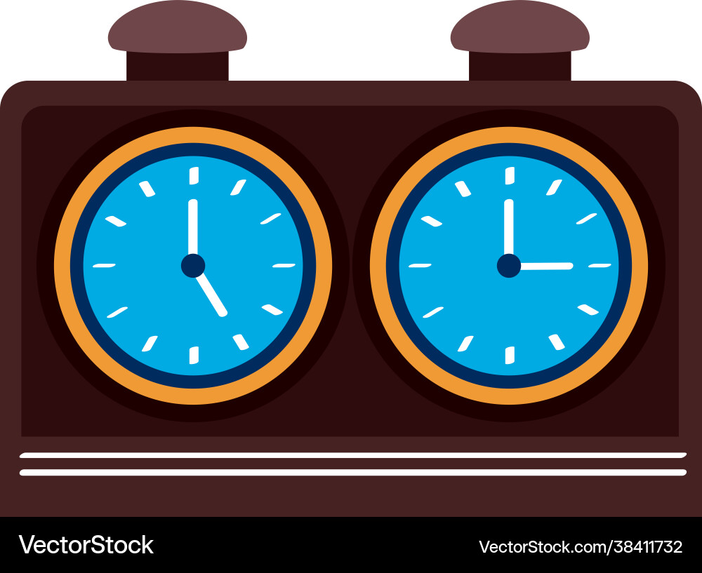 Chess timer counter Royalty Free Vector Image - VectorStock