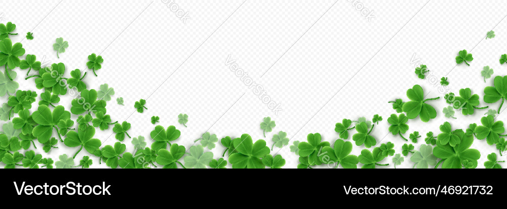 Clover shamrock 3d background irish pattern Vector Image