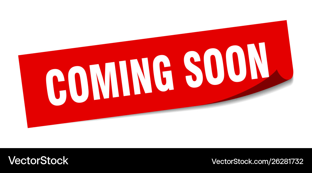 Coming soon sticker square isolated Royalty Free Vector