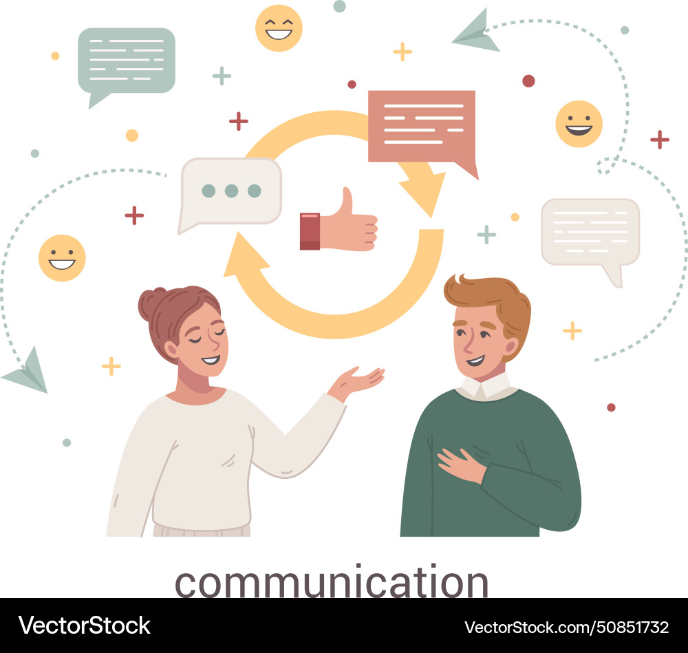 Communication cartoon Royalty Free Vector Image