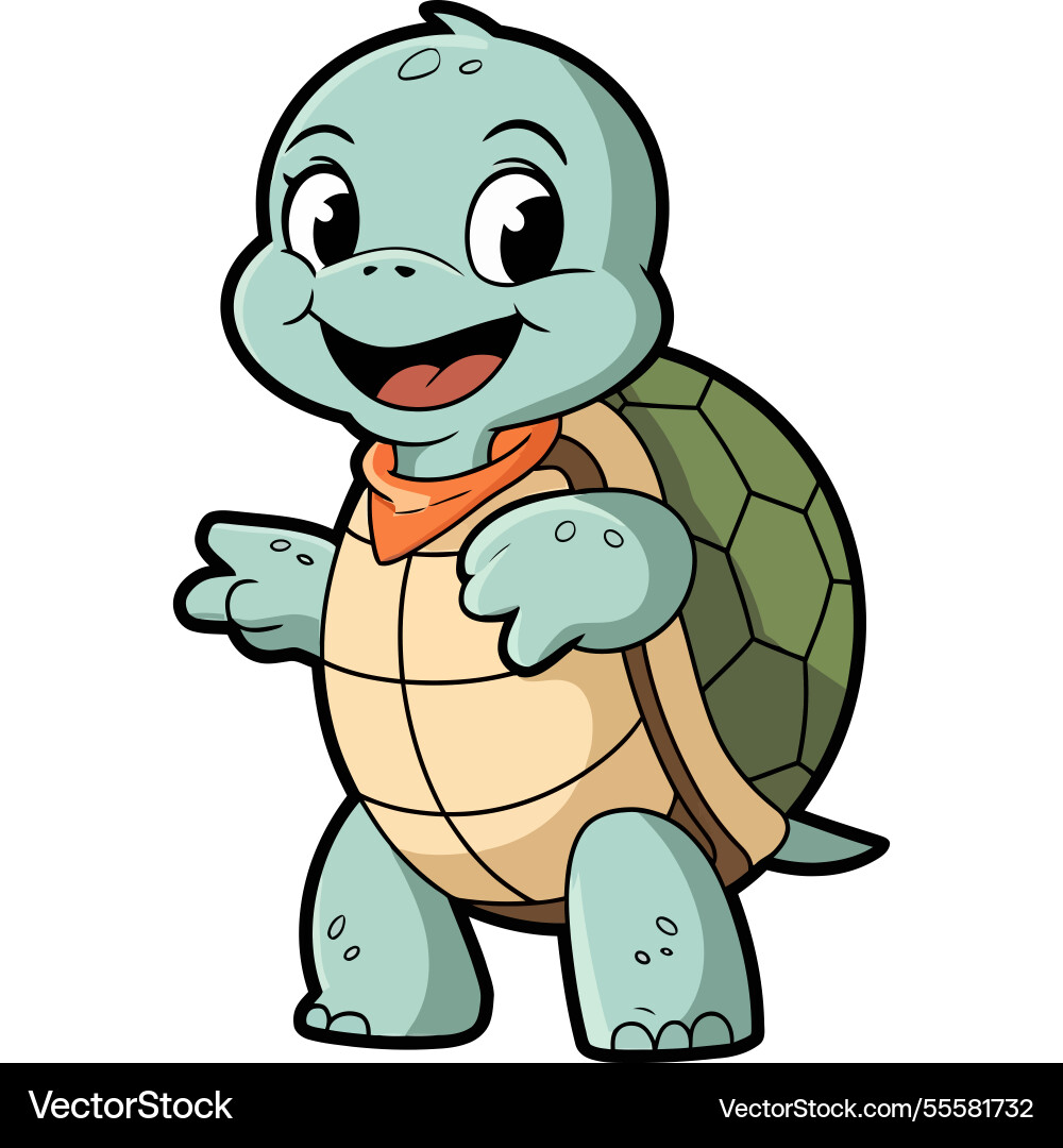 Crisp and bold turtle artwork Royalty Free Vector Image