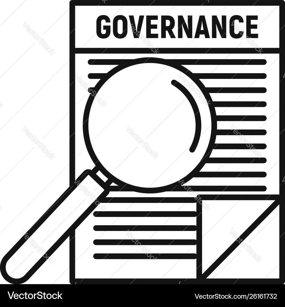Governance Paper Icon Royalty Free Vector Image