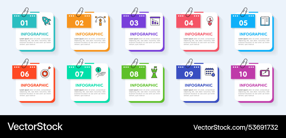Infograph design box for text graphic paper Vector Image
