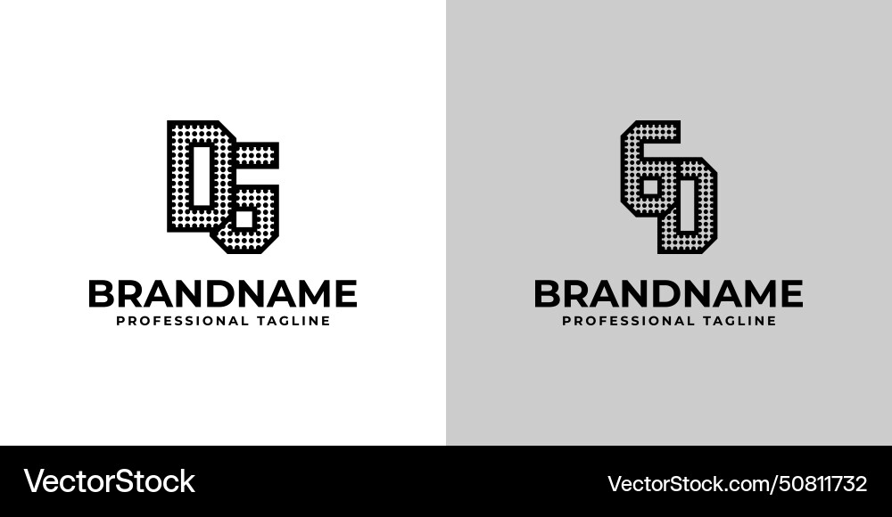 Letters dg and gd dot monogram logo suitable Vector Image