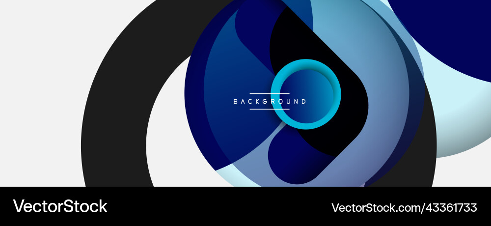 Circle and round shapes abstract background Vector Image