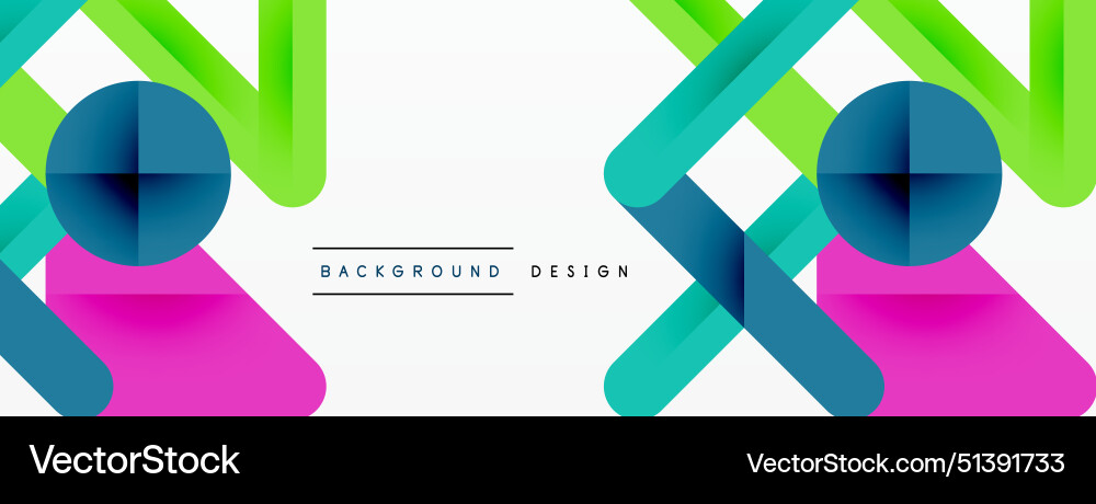 Colorful lines with shadows geometric background Vector Image