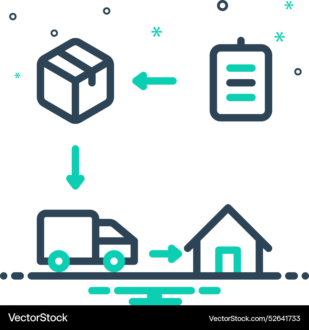 Delivery process Royalty Free Vector Image - VectorStock