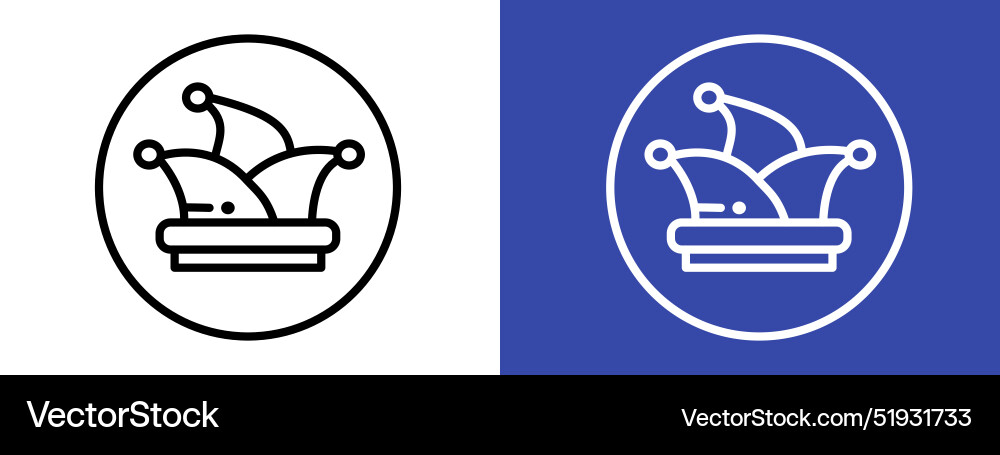 Festive jester hat icon ideal for carnival Vector Image