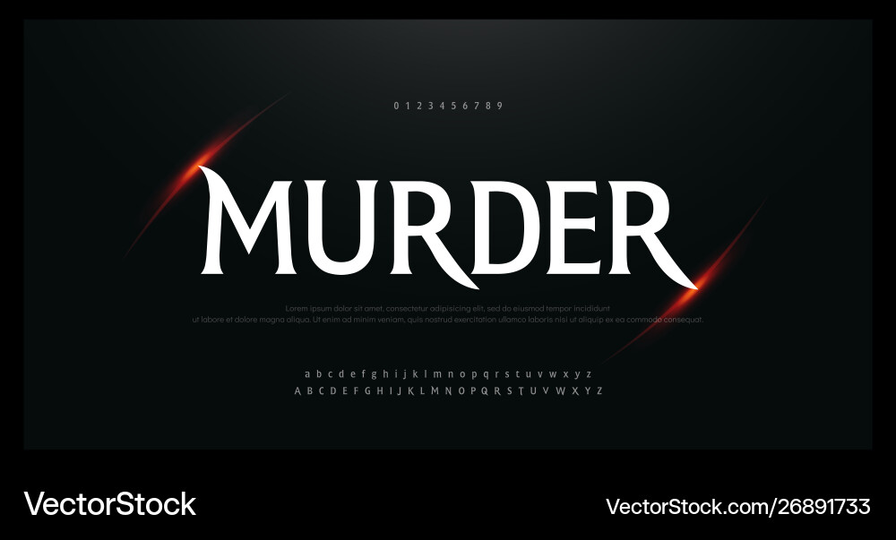 Horror scary movie alphabet font typography Vector Image