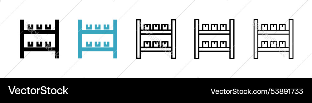 Inventory icon set Royalty Free Vector Image - VectorStock
