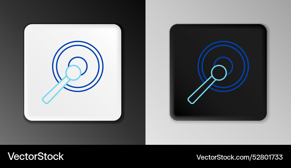 Line gong musical percussion instrument circular Vector Image