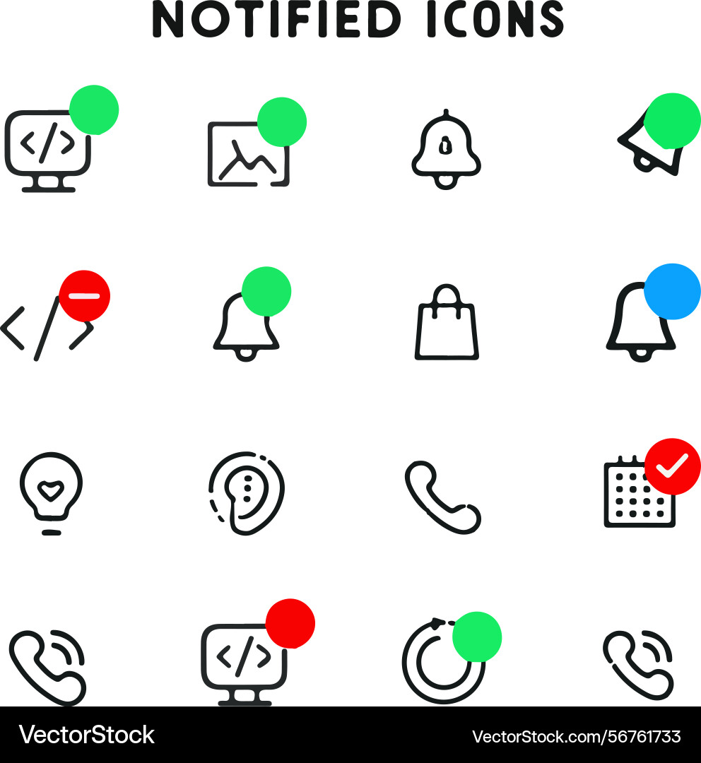 Modern ui ux icons and business concepts Vector Image