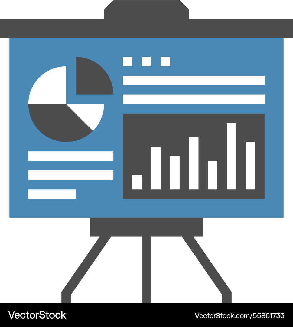 Presentation flat web icon concept Royalty Free Vector Image