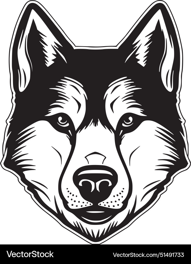 Siberian husky - high quality logo ideal Vector Image