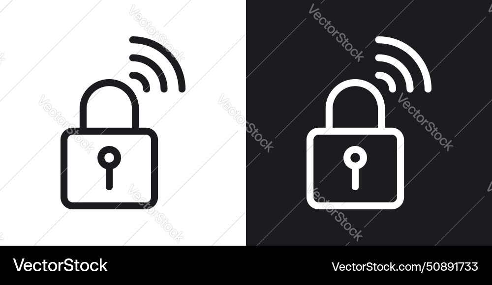 Smart lock icon set keyless technology Royalty Free Vector