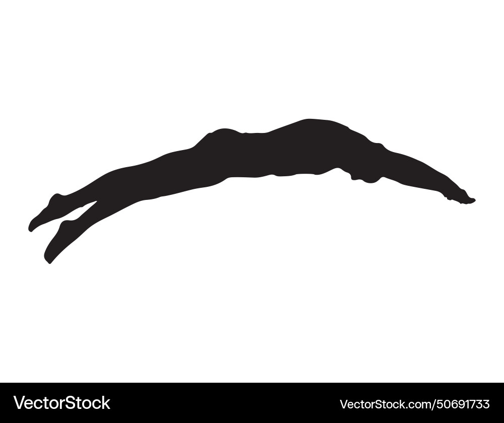 Swimmer silhouette art Royalty Free Vector Image