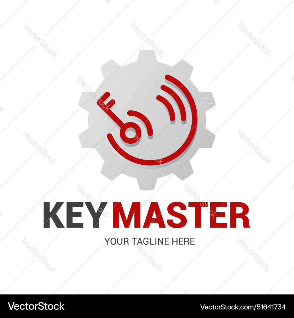 Abstract creative key duplication logo concept Vector Image