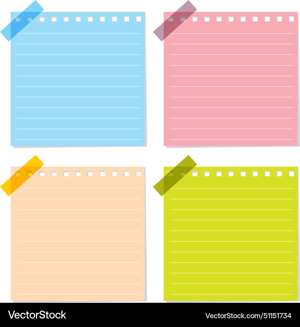 Adhesive note papers Royalty Free Vector Image