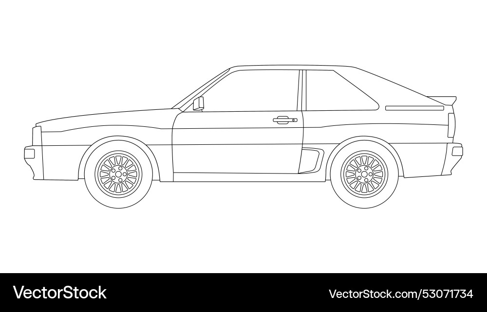 Audi quattro s1 Royalty Free Vector Image - VectorStock