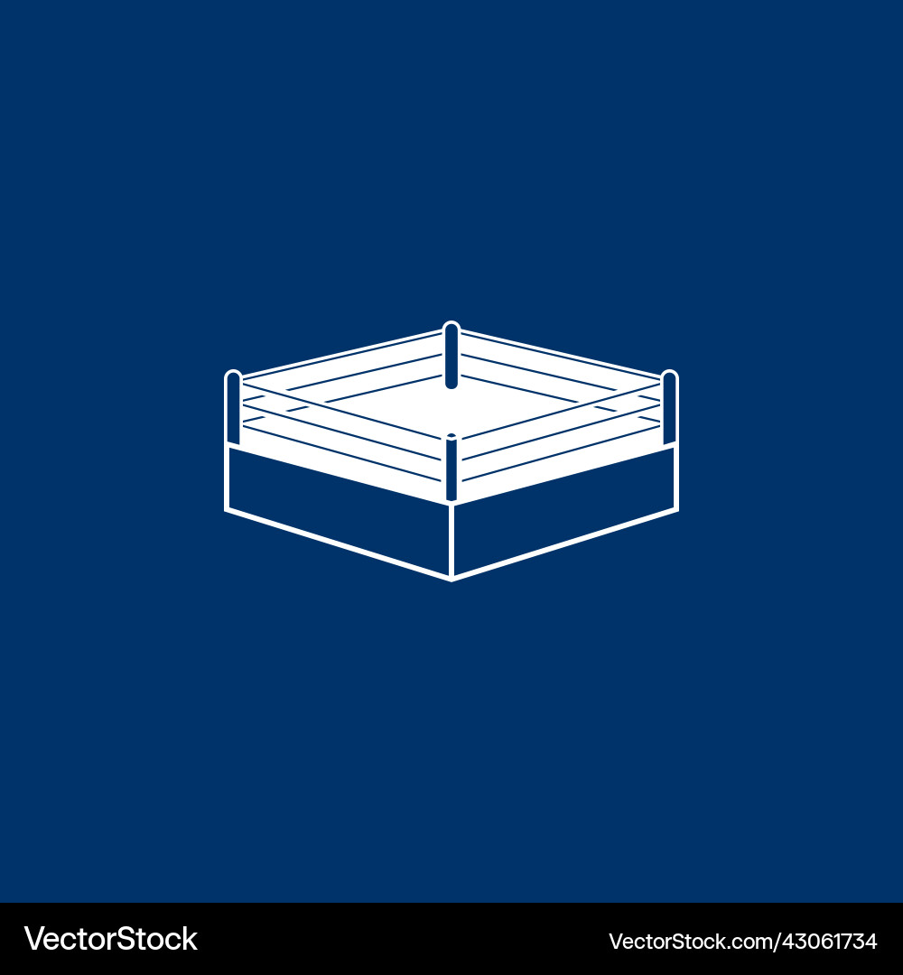 Boxing Ring Logo Template Royalty Free Vector Image