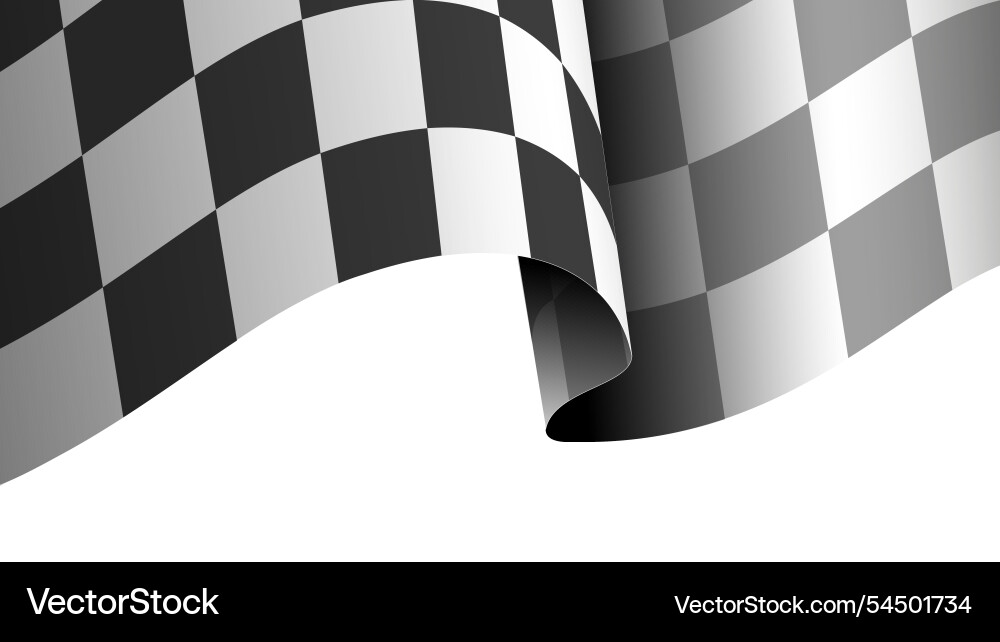 Checkered realistic flag crossed finish Royalty Free Vector