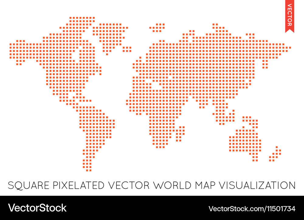 Flat world map infographic Royalty Free Vector Image