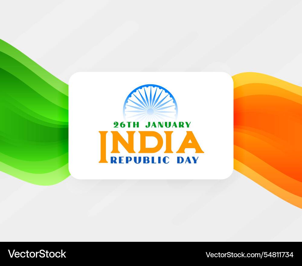 Happy republic day 26th january background Vector Image