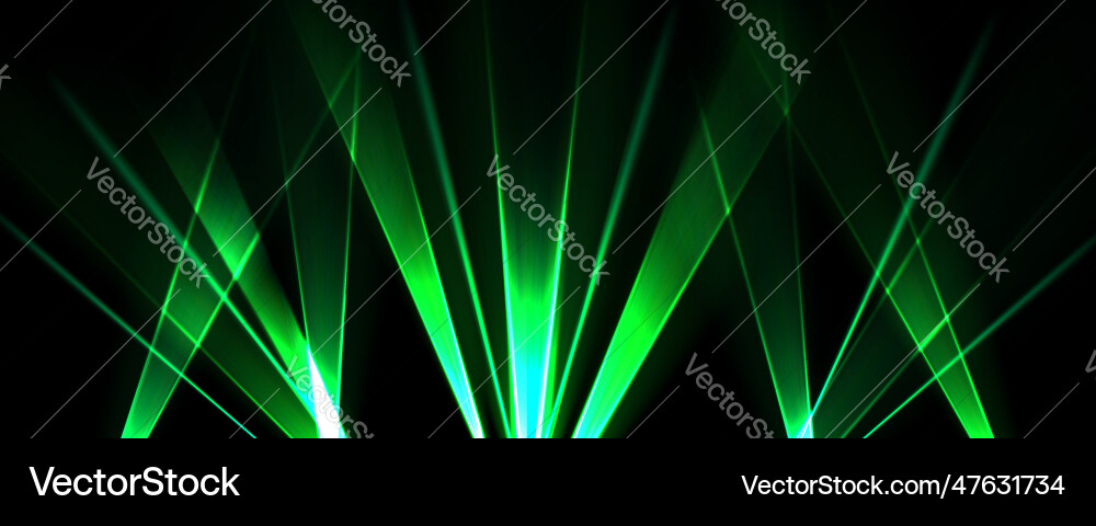 Laser show background with light beams at night Vector Image