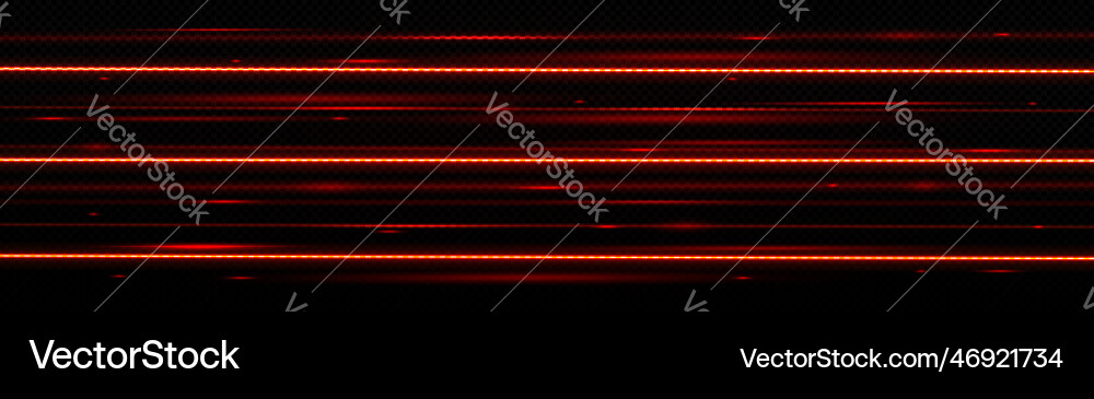 Red laser beam background neon line glow Vector Image