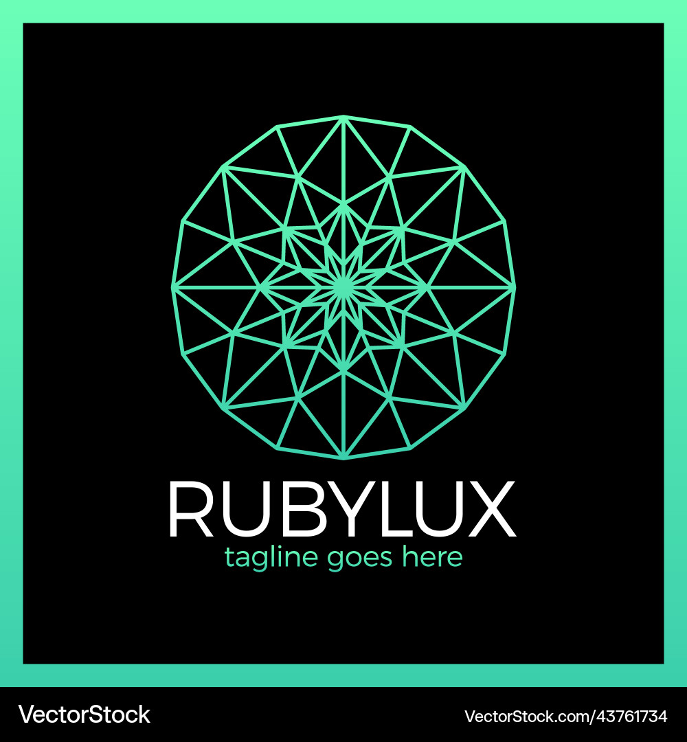 Ruby luxury logo - jewelry shop Royalty Free Vector Image