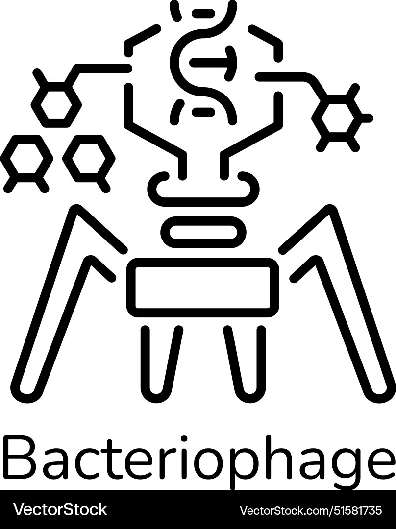 Bacteriophage Royalty Free Vector Image - VectorStock