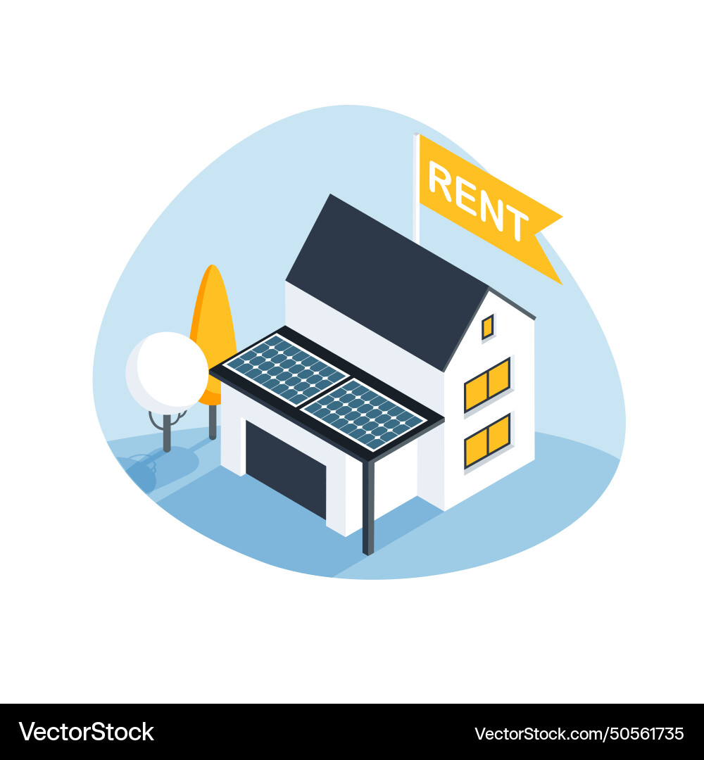 House for rent Royalty Free Vector Image - VectorStock