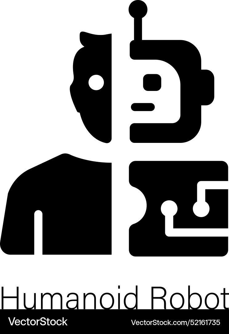 Humanoid robot Royalty Free Vector Image - VectorStock