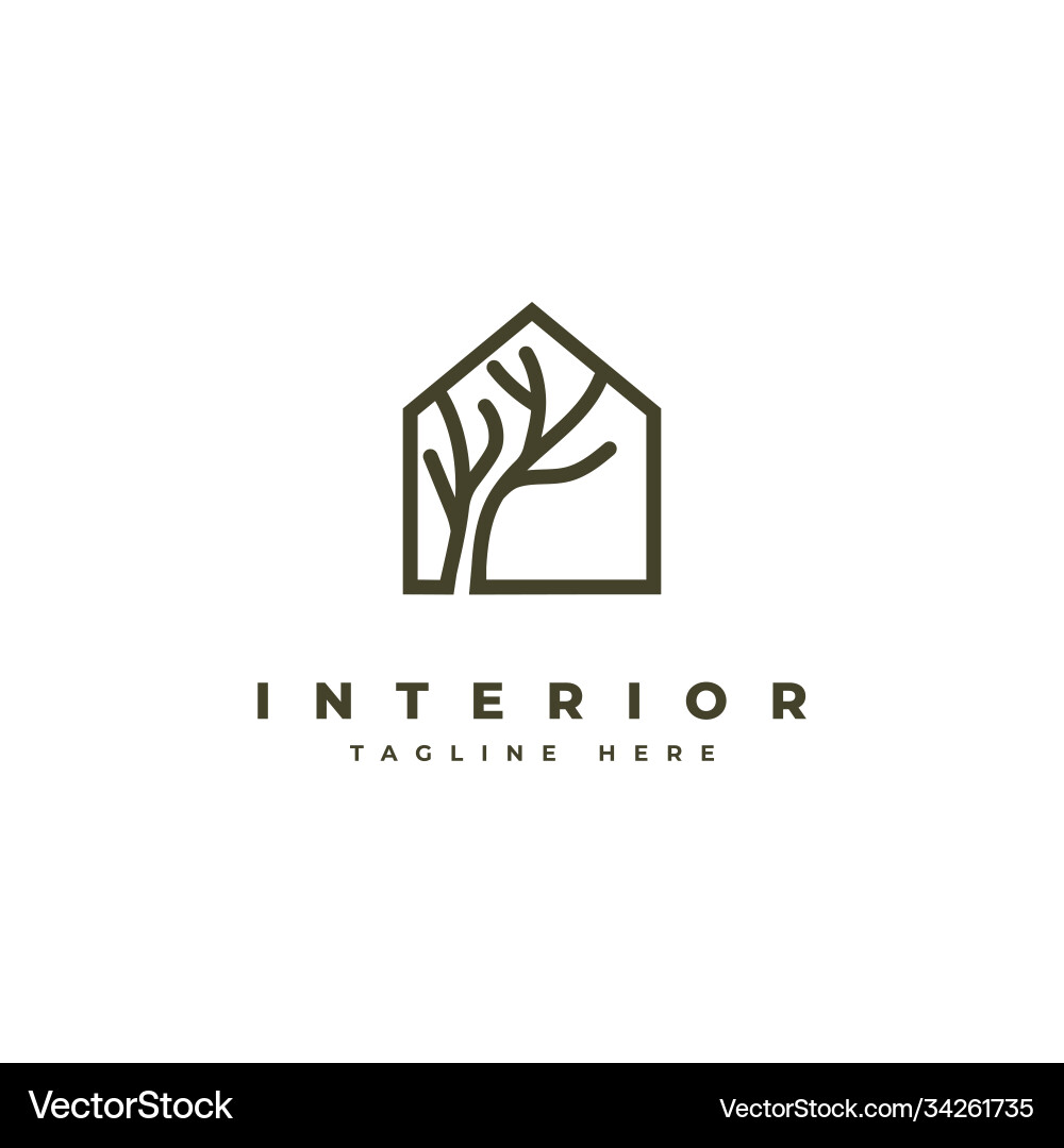 Interior logo design symbol Royalty Free Vector Image