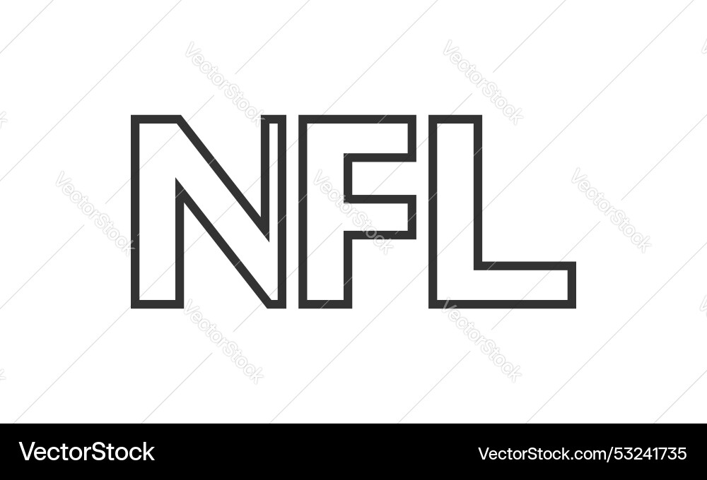 Nfl logo design template with strong and modern Vector Image