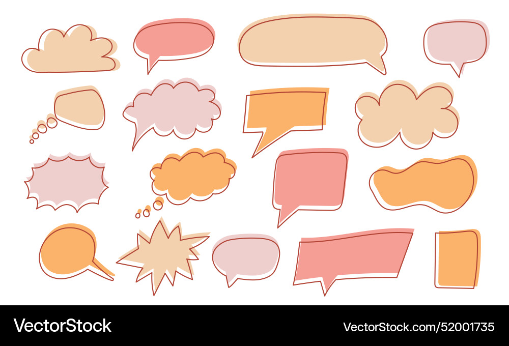 Quotes frames textbox hand drawn quote remark Vector Image