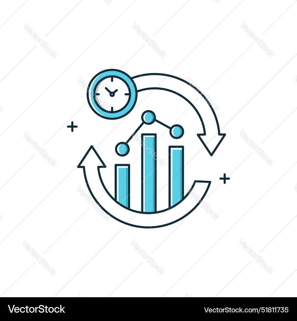 Real Time Analytics Monitoring Live Royalty Free Vector