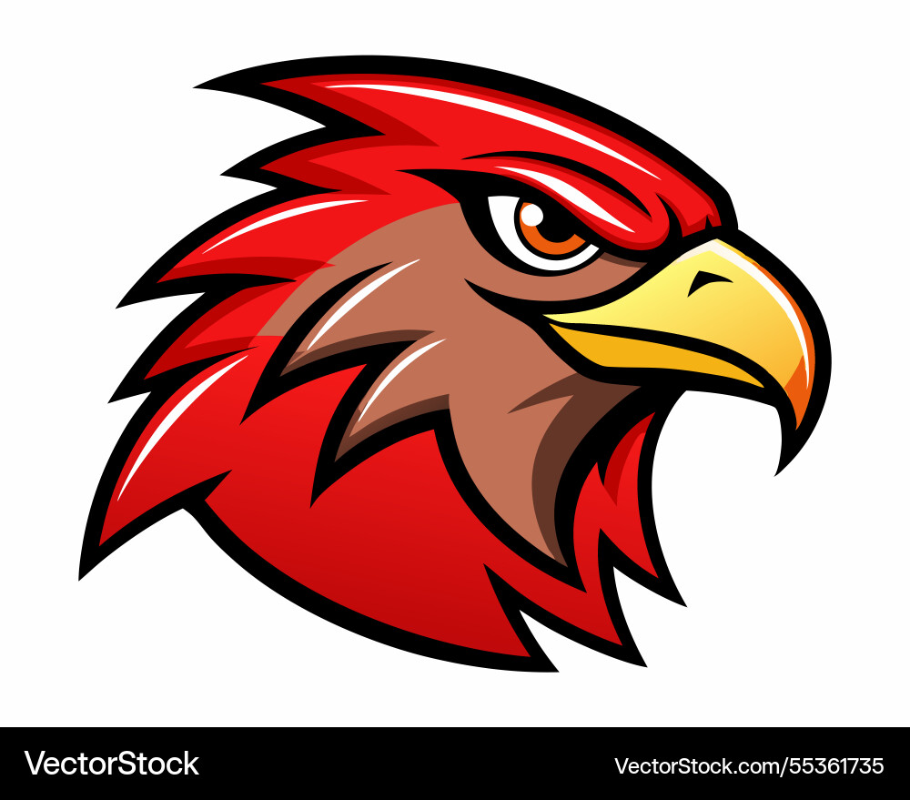 Red-tailed-hawk-mascot-logo Royalty Free Vector Image