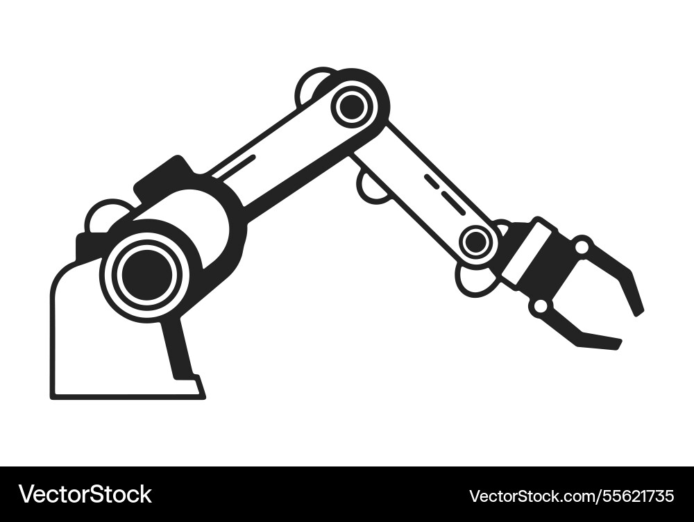 Robot arm icon isolated editable and can Vector Image