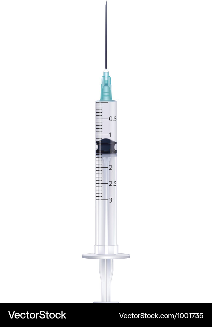 Syringe and needle Royalty Free Vector Image - VectorStock