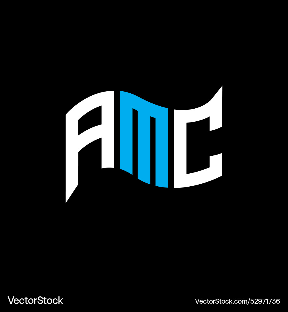 Amc logo design simple and modern Royalty Free Vector Image