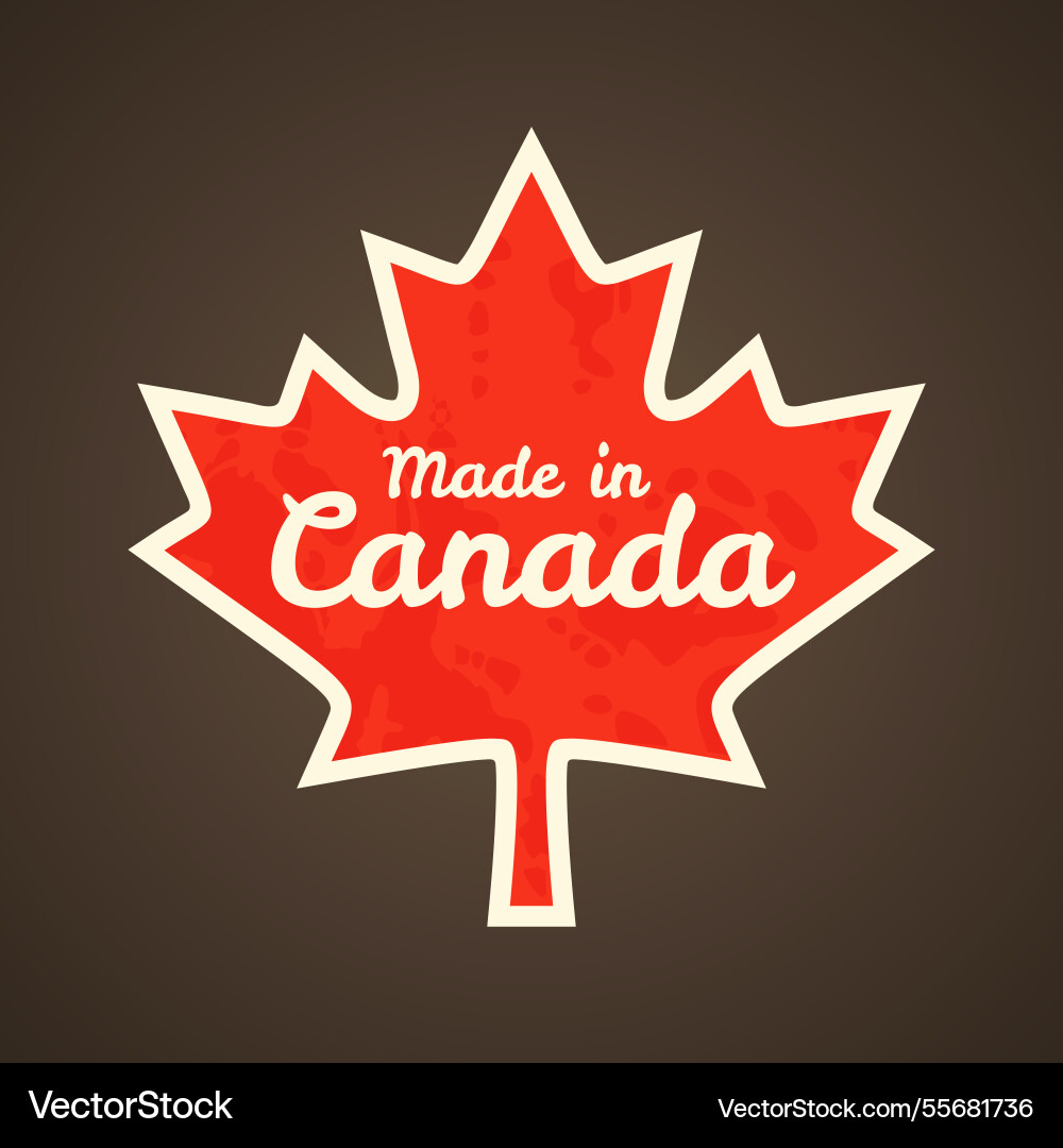 Canadian Maple Leaf Emblem Royalty Free Vector Image