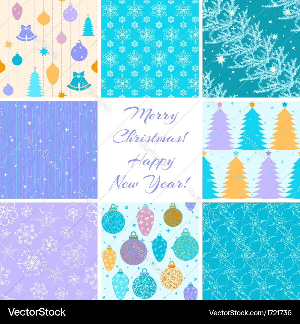 Christmas Pattern Collection Royalty Free Vector Image