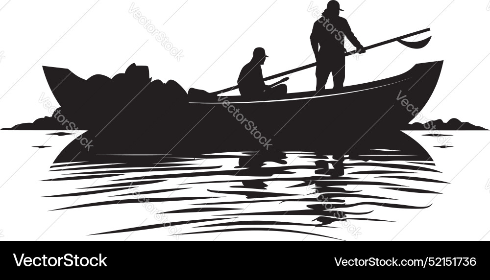 Coastal conqueror logo with small boat marine Vector Image