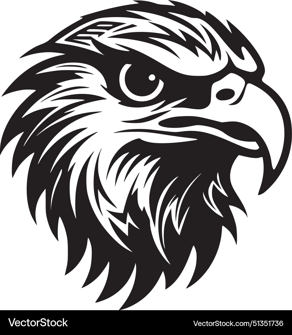 Falcon - black and white isolated icon Royalty Free Vector