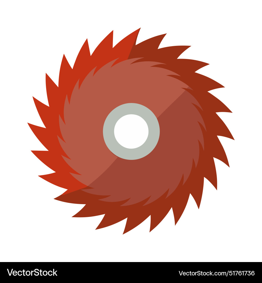 Saw disk on white background Royalty Free Vector Image